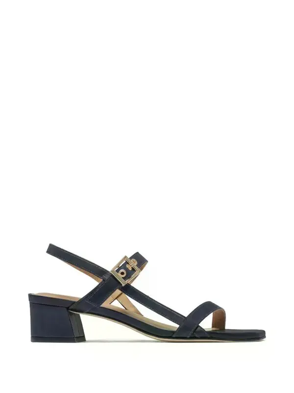 Bernardo Buckle-strap Block Heel Sandals - Blue
