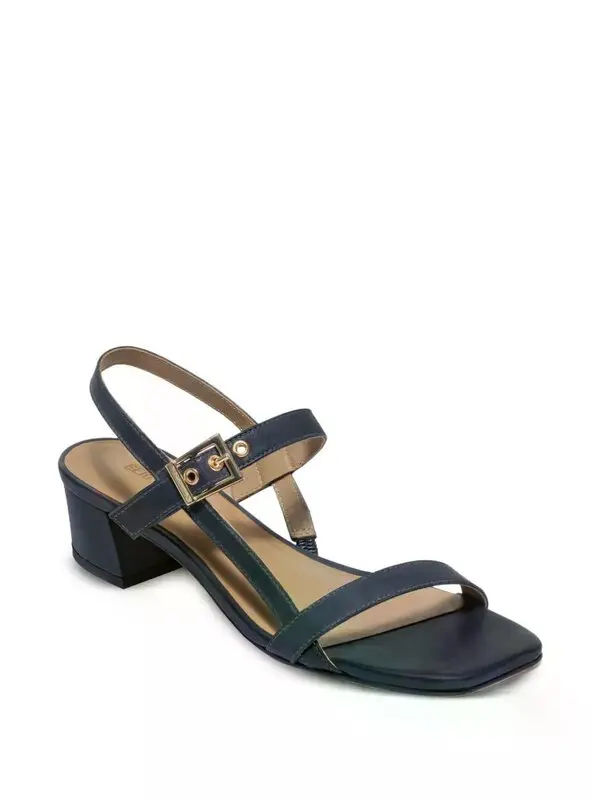 Bernardo Buckle-strap Block Heel Sandals - Blue