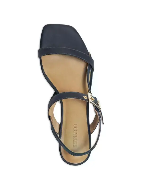 Bernardo Buckle-strap Block Heel Sandals - Blue