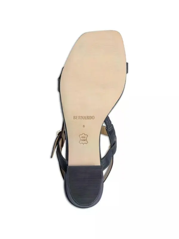 Bernardo Buckle-strap Block Heel Sandals - Blue
