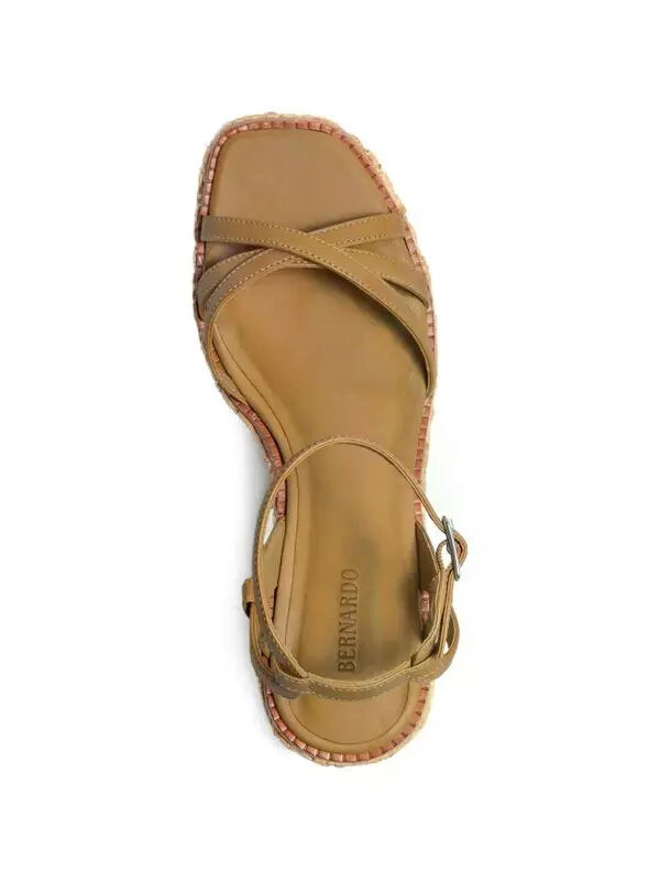 Bernardo Cairo Criss-cross Wedge Espadrilles - Neutrals