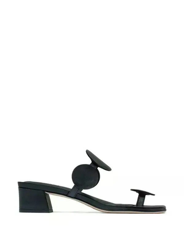 Bernardo Circle-detail Block-heel Sandals - Black