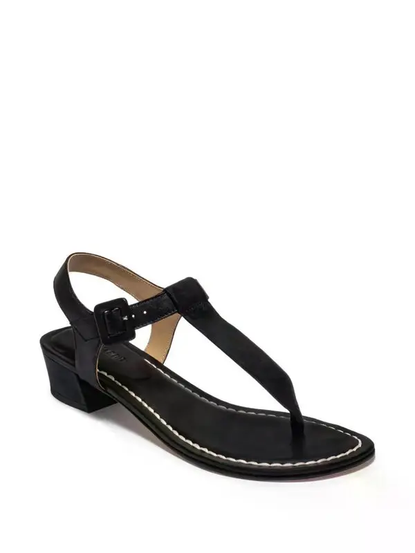 Bernardo Goyara Buckle T-strap Sandals - Black