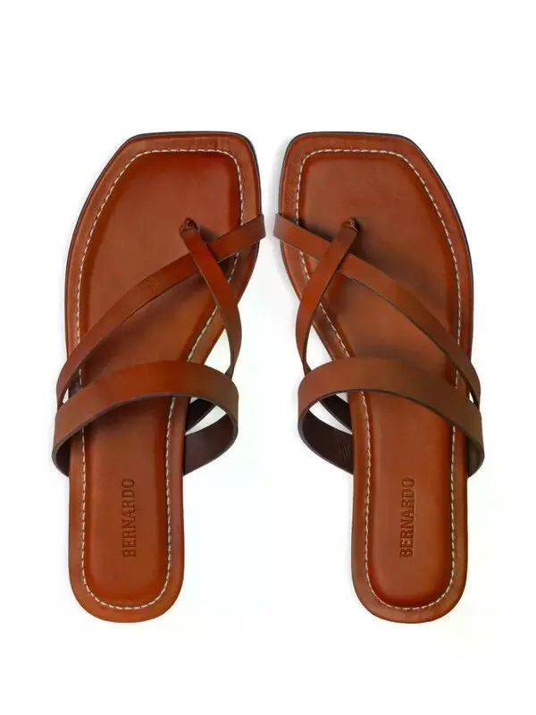 Bernardo Ocana Thong Flat Sandals - Brown