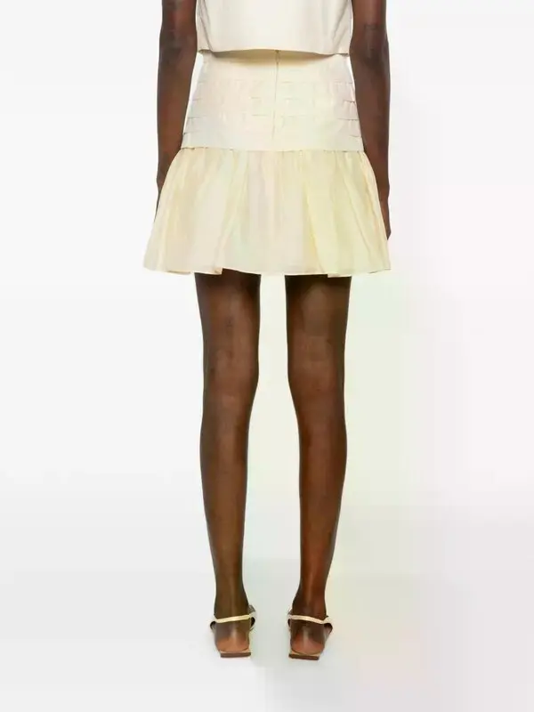 Sandro Mini Pleated Skirt - Neutrals
