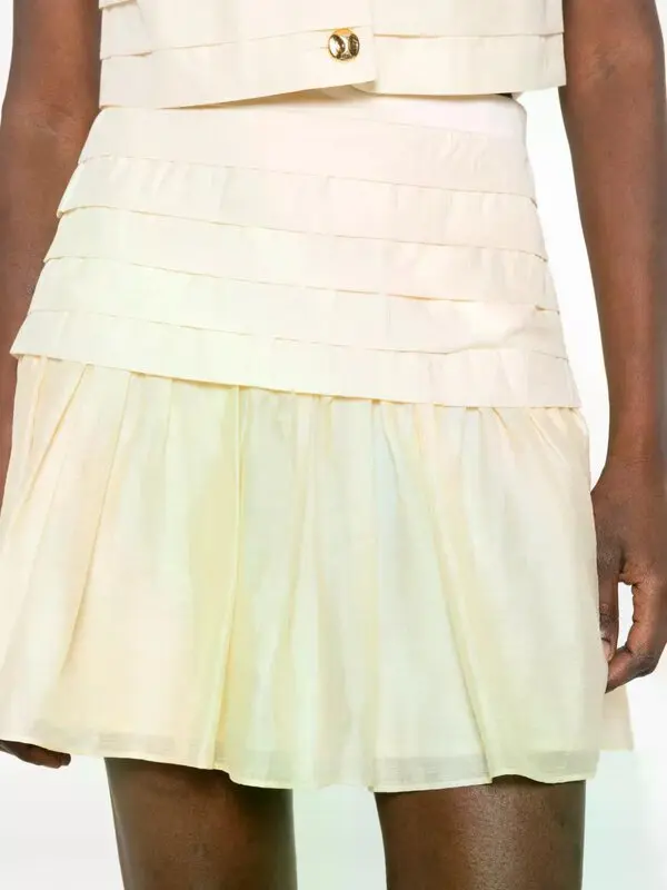 Sandro Mini Pleated Skirt - Neutrals