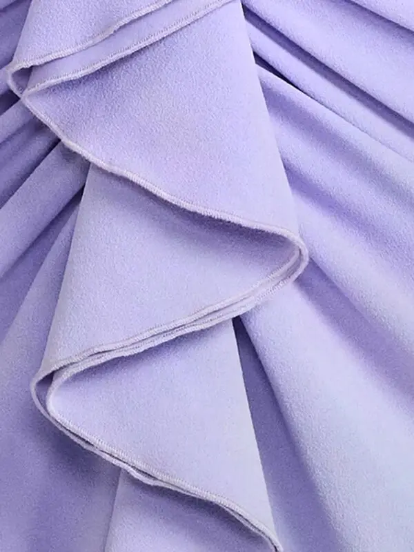 Tadashi Shoji Strapless Ruffled Gown - Purple