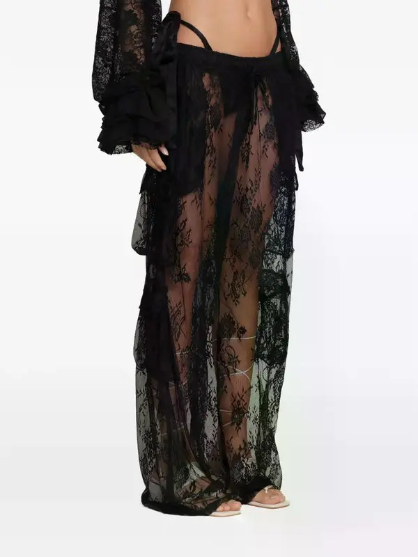 AMIR SLAMA Lace Ruffled Trousers