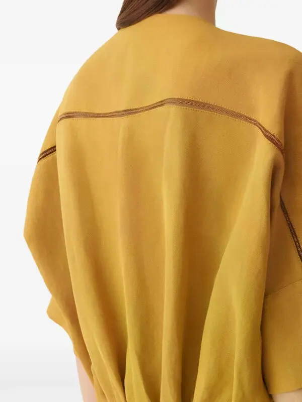 Fabiana Filippi V-neck Midi Dress - Yellow