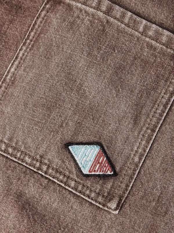 Bottega Veneta Logo-appliquéd Suede-trimmed Denim Jacket - Brown