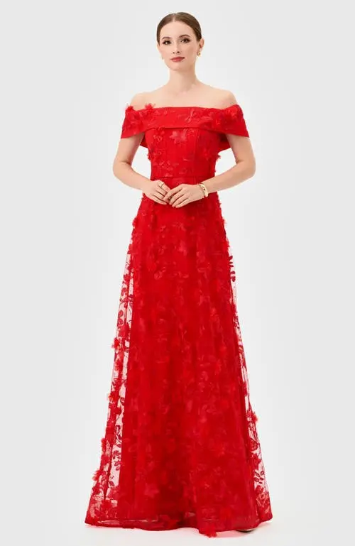BARIANO Edie Off Shoulder Gown