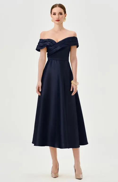 BARIANO Wynter Off-shoulder Midi Dress