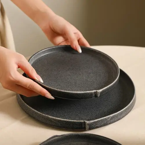 STONE + LAIN Bao Stoneware 4-piece Salad Plate Set