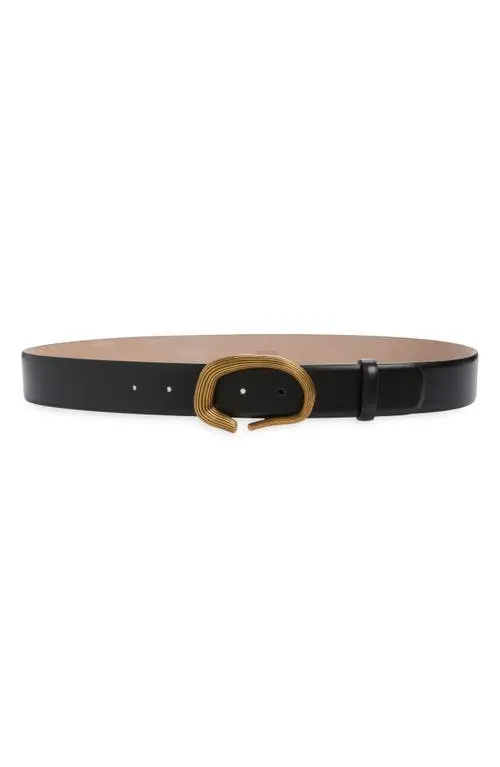 Khaite Santa Fe Leather Belt - 200 Black