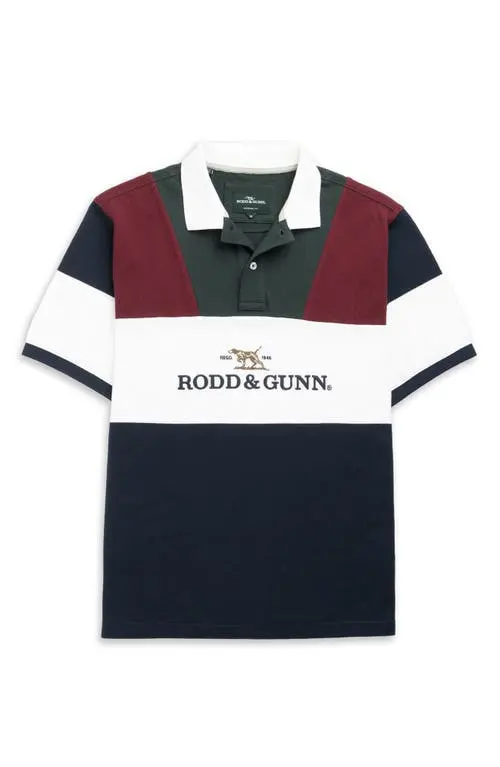 Rodd & Gunn Heathridge Original Fit Colorblock Cotton Piqué Polo - Eclipse