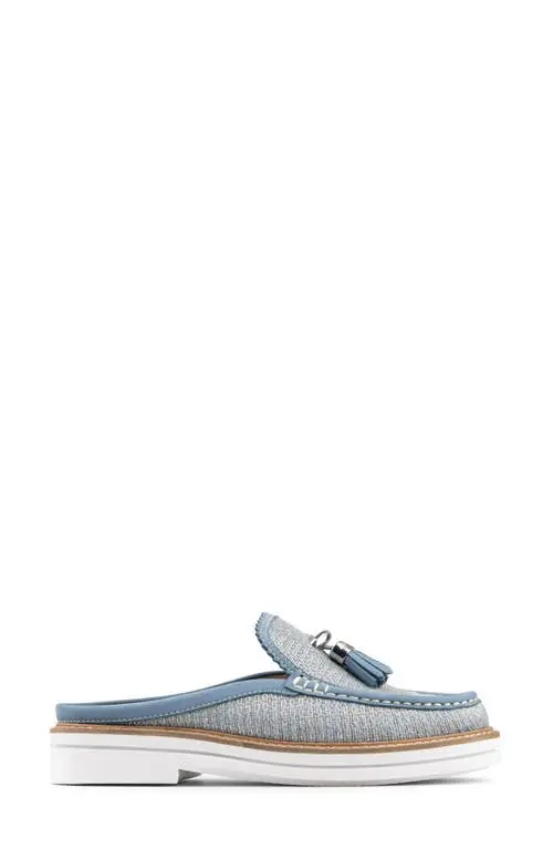 DONALD PLINER Tassel Mule With Memory Foam Cushioning - Denim