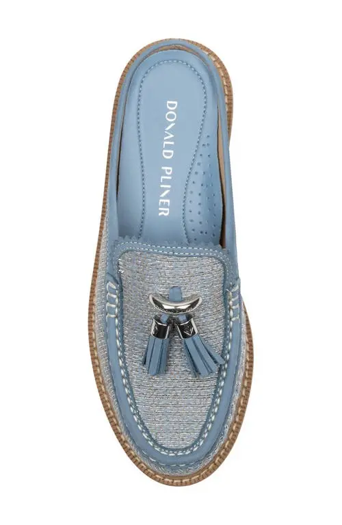 DONALD PLINER Tassel Mule With Memory Foam Cushioning - Denim