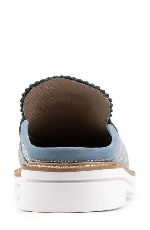 DONALD PLINER Tassel Mule With Memory Foam Cushioning - Denim