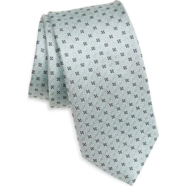 BOSS Silk Jacquard Tie - Open Green