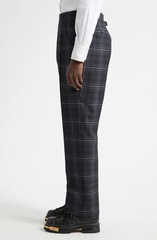 Thom Browne Plaid Wool Backstrap Trousers - Black