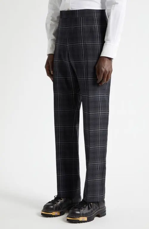 Thom Browne Plaid Wool Backstrap Trousers - Black