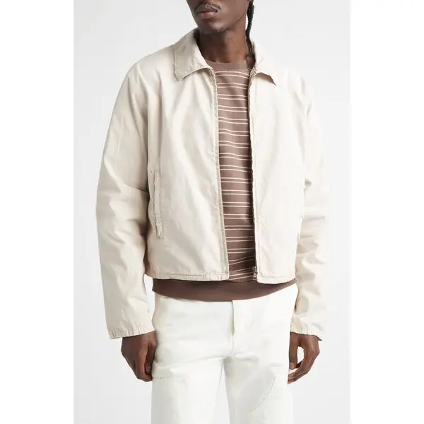 STOCKHOLM SURFBOARD CLUB Phil Distressed Zip Jacket - Beige