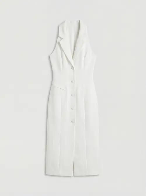 MISSPAP Open Back Waistcoat Midi Dress