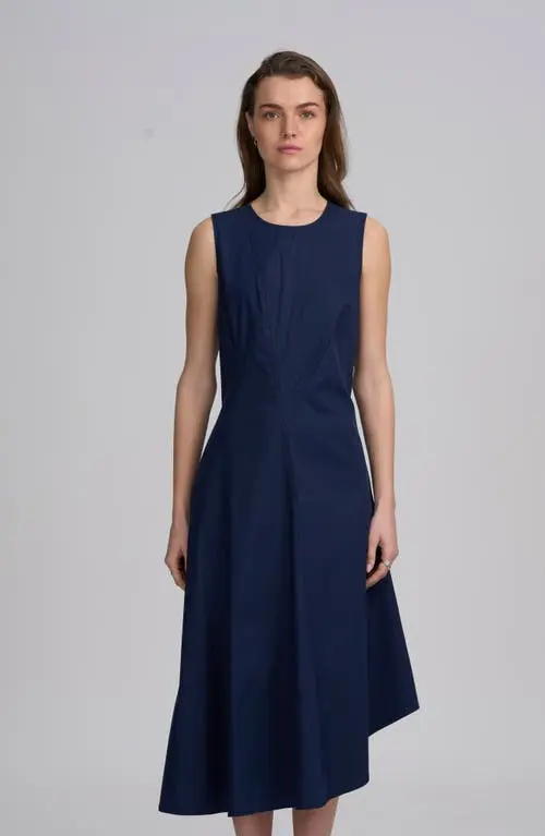 ELLE COLLECTION Asymmetrical Dress - Navy