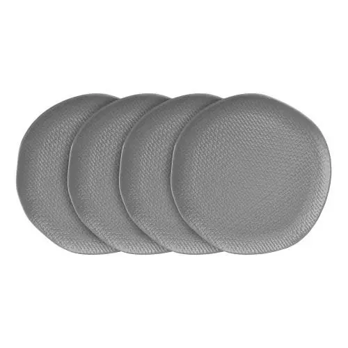 STONE + LAIN Abigael Stoneware 4-piece Dinner Plate Set - Gray