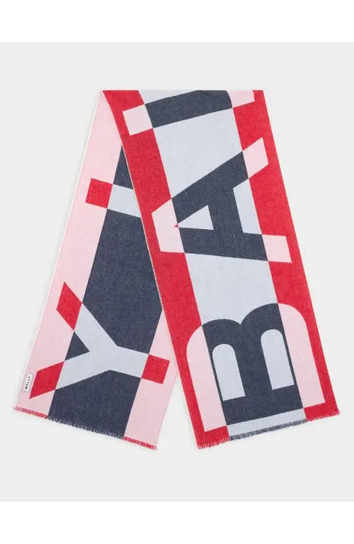 Bally Scarf With A Geometric Logo - Red