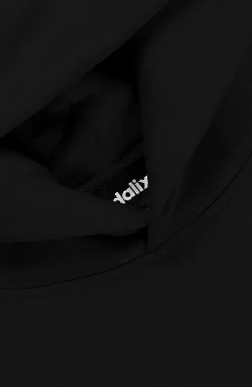 DALIX Astronaut Relaxed Midweight Fleece Pullover Hoodie - Black
