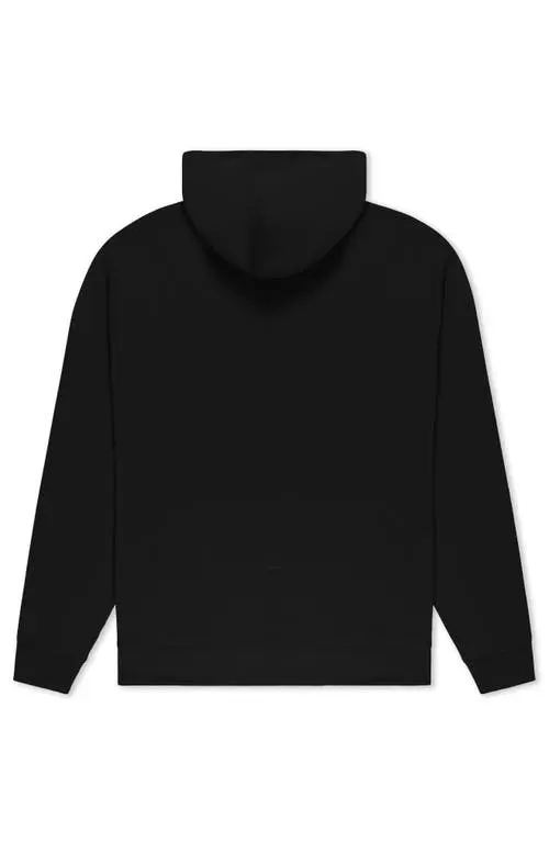 DALIX Astronaut Relaxed Midweight Fleece Pullover Hoodie - Black