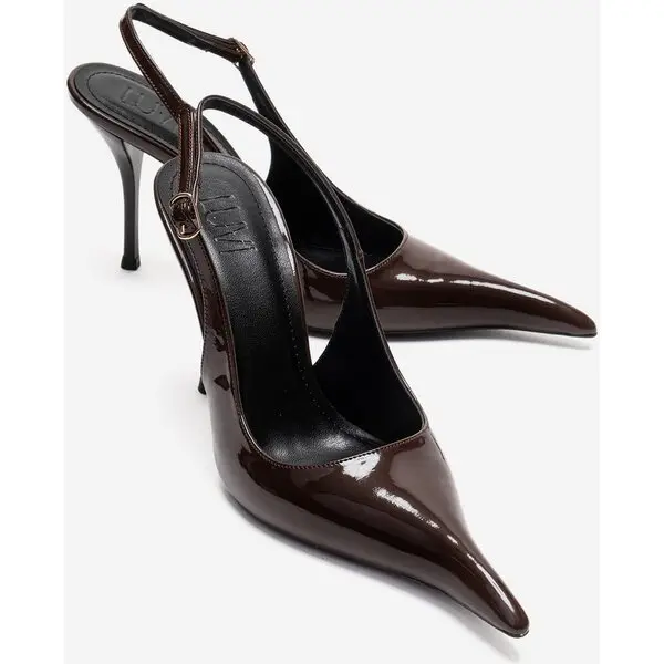 PROLOGUE SHOES Candy Pointed Toe Stiletto Pump - Brown