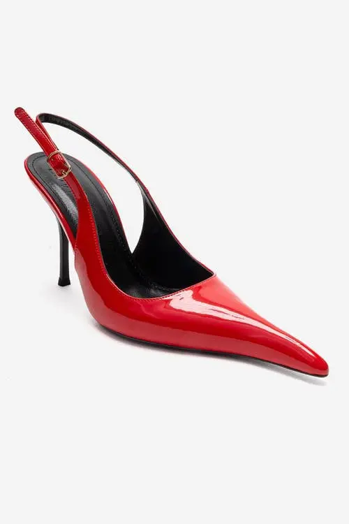 PROLOGUE SHOES Candy Pointed-toe Stiletto Pumps - Red