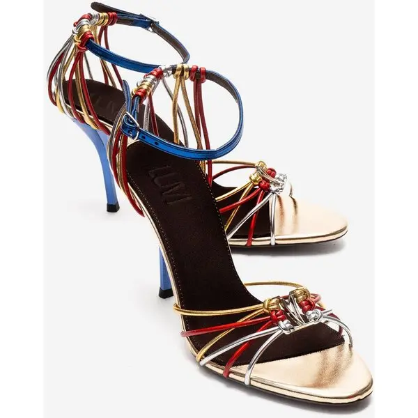 PROLOGUE SHOES Arona Ankle Strap Stiletto Sandal - Multi