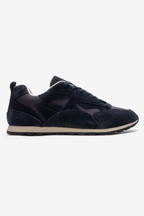 FOREVER & ALWAYS SHOES Sahra Leather Sneaker - Navy Suede
