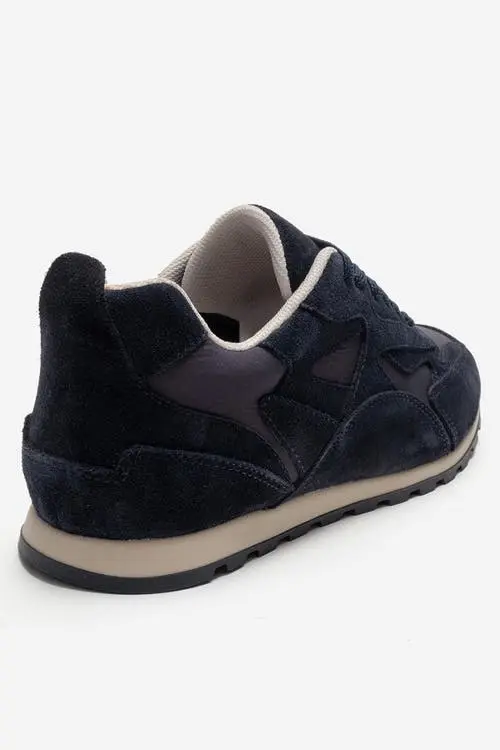 FOREVER & ALWAYS SHOES Sahra Leather Sneaker - Navy Suede