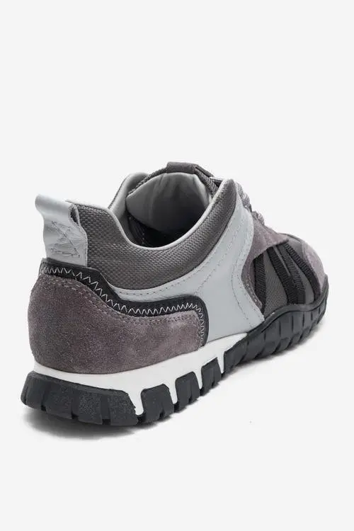 FOREVER & ALWAYS SHOES Fiera Leather And Mesh Sneakers - Grey