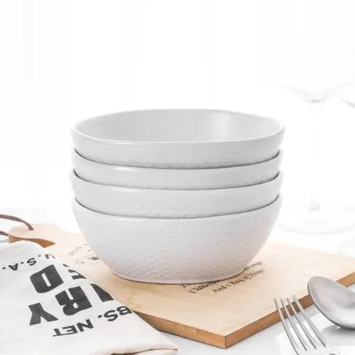 STONE + LAIN Abigael Stoneware 4-piece Bowl Set - White