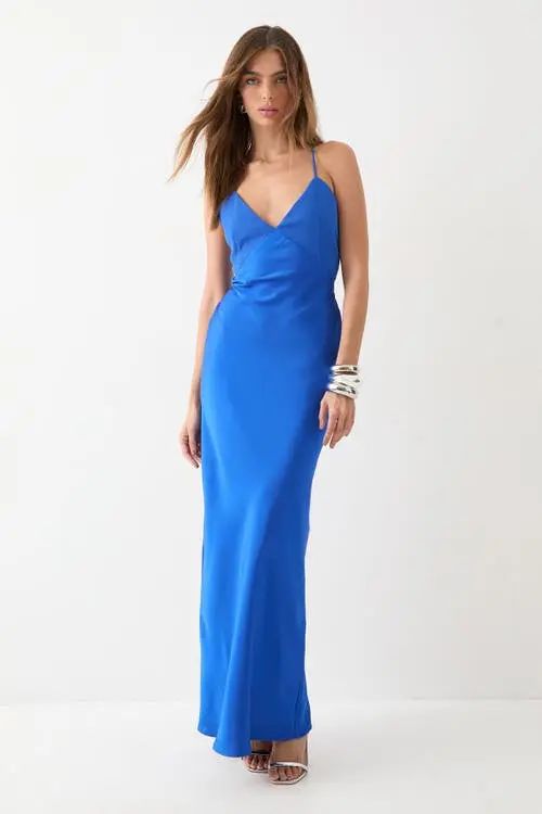 MISSPAP Bust Panel Maxi Bridesmaid Dress