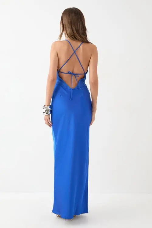 MISSPAP Bust Panel Maxi Bridesmaid Dress