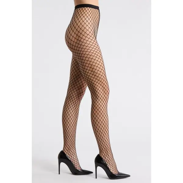 Nordstrom Sheer Fishnet Tights - Black