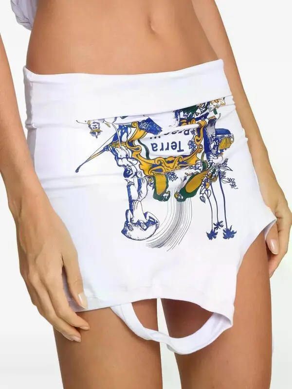AMIR SLAMA Printed Asymmetrical Skirt