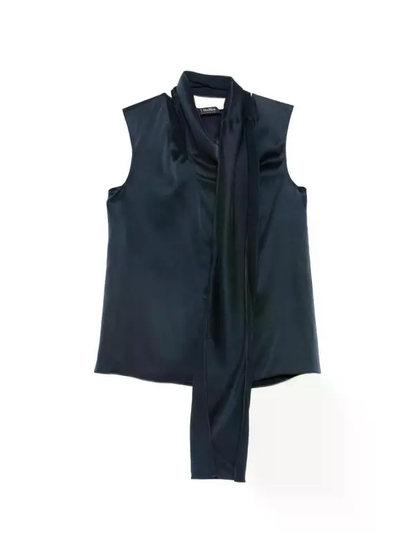 Max Mara Draped Sleeveless Top - Blue