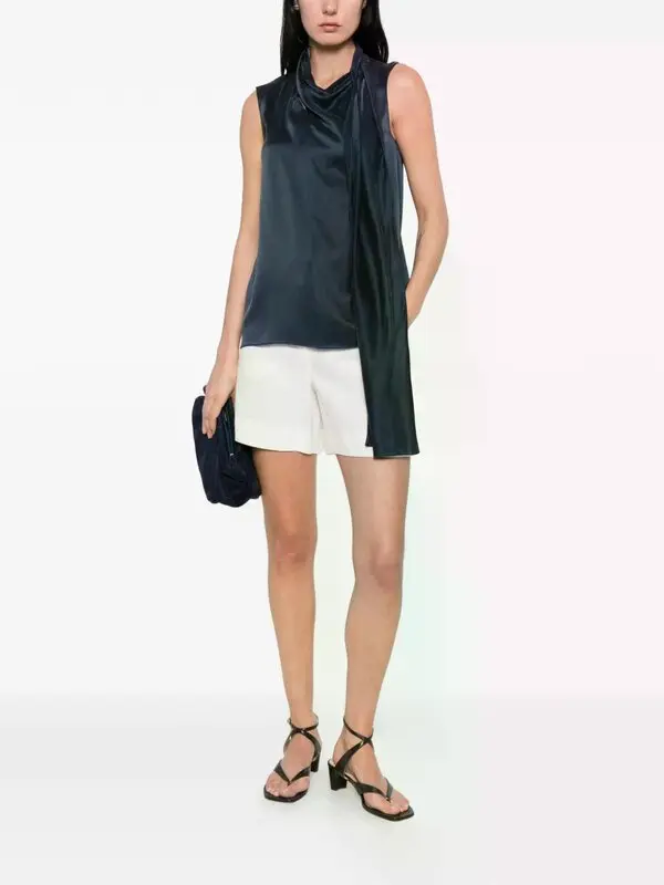Max Mara Draped Sleeveless Top - Blue