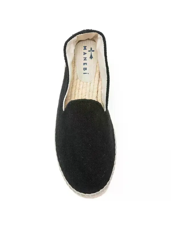 Manebí Coarse Flat Espadrilles - Black