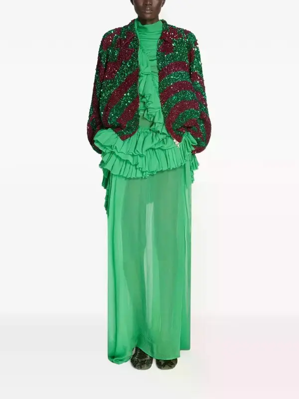 Dries Van Noten Sequinned Jacket - Red