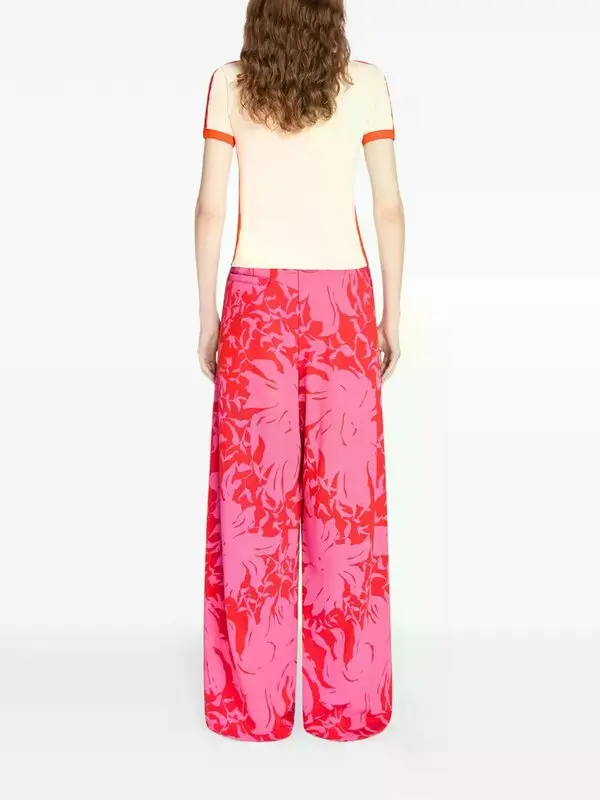 Dries Van Noten Floral Wide Leg Trousers