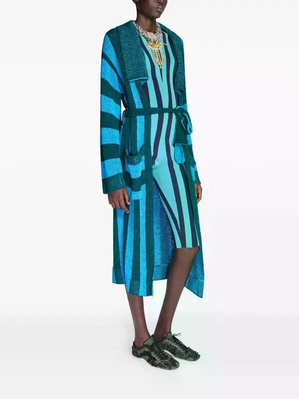 Dries Van Noten Striped Cardigan - Blue