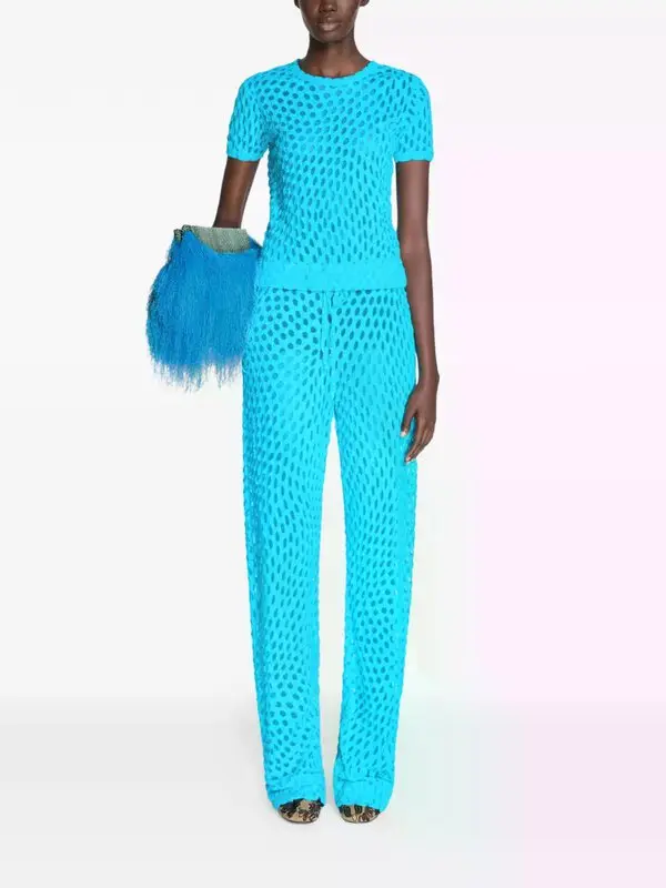 Dries Van Noten Drawstring Jersey Trousers - Blue